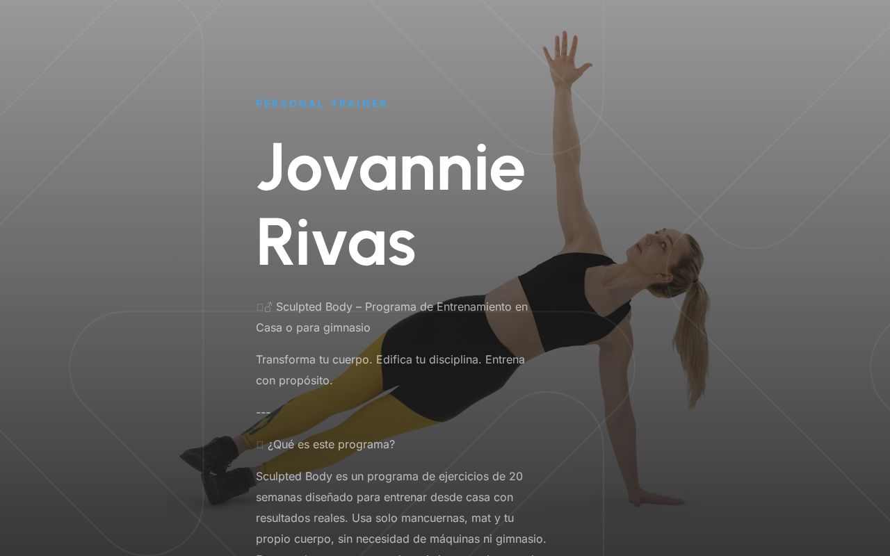 Sculpted Body by coach Rivas